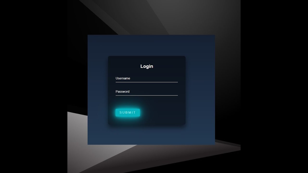 Login Form With Floating Placeholder And Light Button Html And Css Youtube