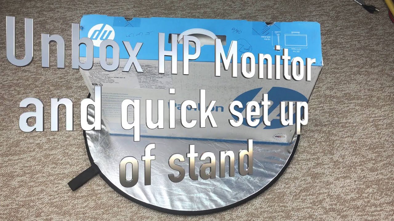 HP Pavilion 25" Widescreen LED Monitor UNBOXING - SET UP OF STAND - YouTube