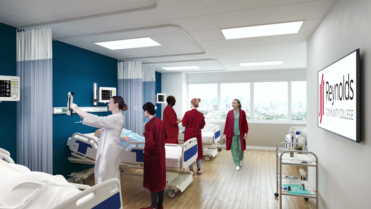 Reynolds Downtown Campus Sign Grand Illumination - YouTube