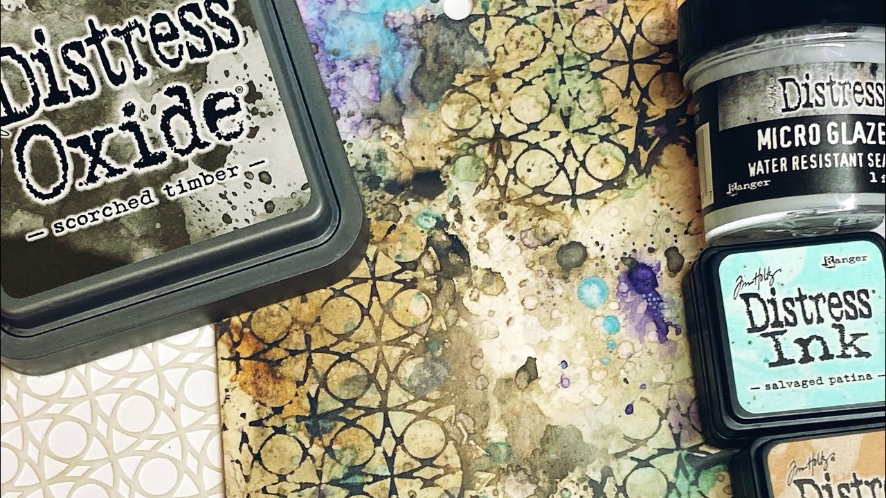 Background with Distress Micro Glaze - YouTube
