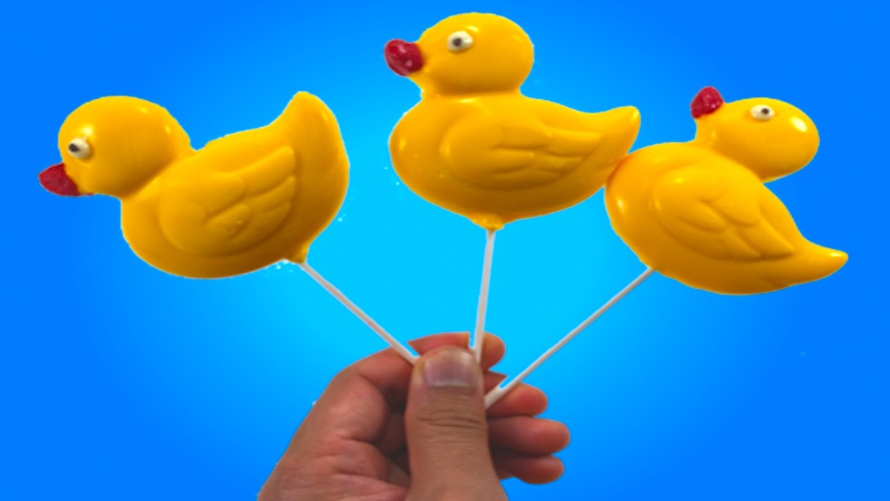 DIY How to make Chocolate Duck Lollipops with 3D Molds - YouTube