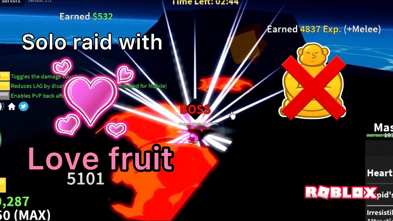 Solo raid with Love fruit rework! 甜甜果实單挑副本！ - YouTube