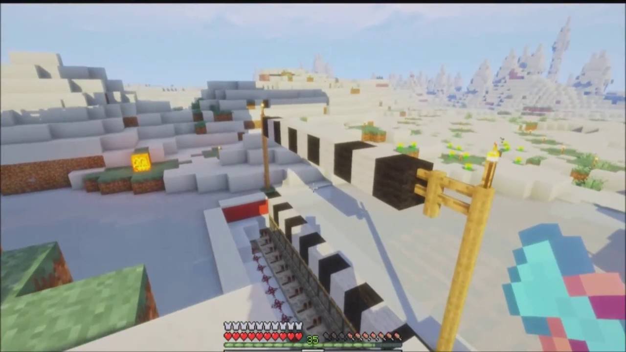 minecraft 1.10 ice boat track - YouTube