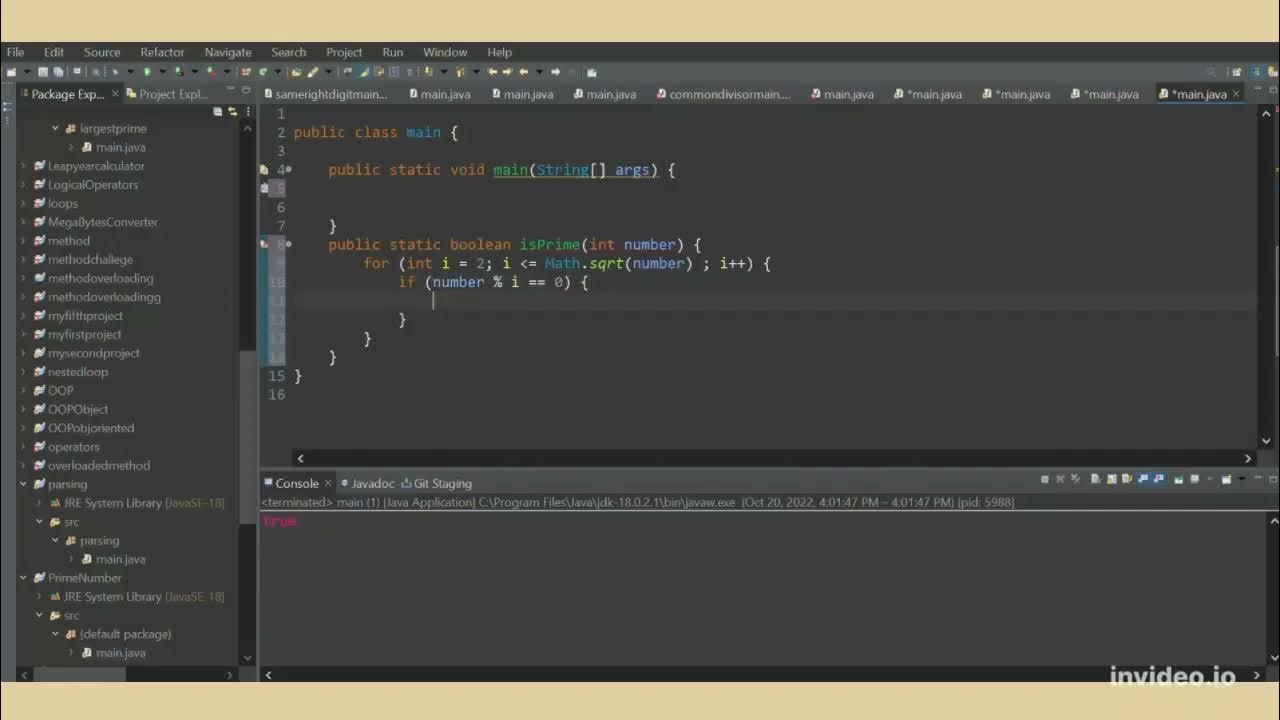 Basic Java Program to Check if the Number is Prime or Not || Learn Java ...