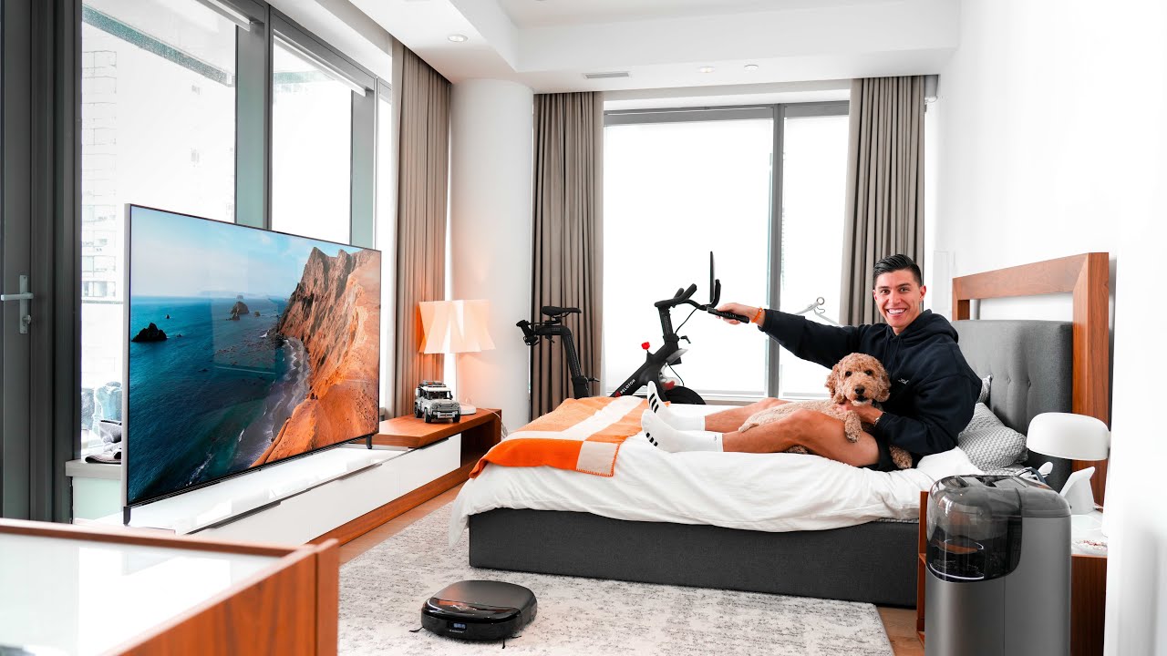 My Minimal TECH Bedroom Setup Tour - 2024! - YouTube