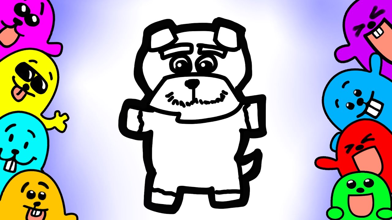 DOG sounds and How to DRAW A CUTE DOG by drawing and coloring with ...