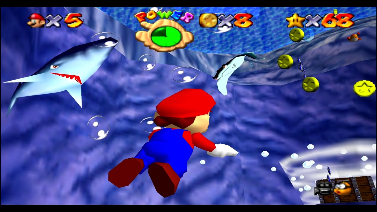 Super Mario 64 | #12 | Walkthrough | Feo, feo muelle / Bowser y el mar ...