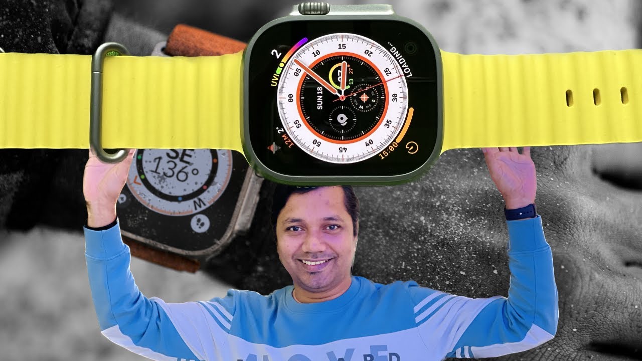 Apple Watch Ultra Unboxing⚡ Titanium Case ⚡ Yellow Ocean Band - YouTube