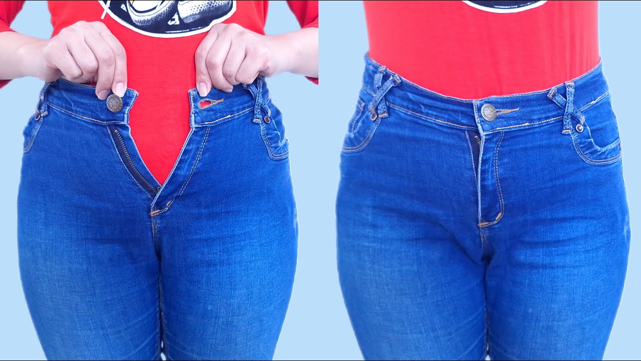 3 Methods on How to Increase Jeans in the waist 😍👏 - YouTube