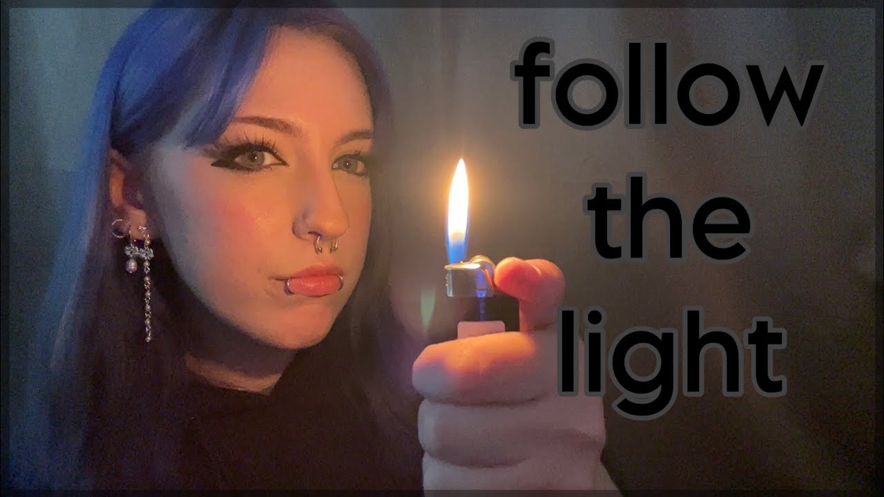 ASMR Follow The Light ~ whispers, lighter, flashlight - YouTube