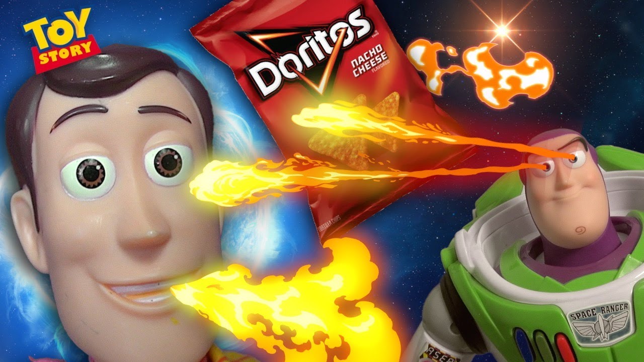 Toy Story DORITOS Fire Power BLAST Woody Buzz Lightyear FLY Outer Space ...