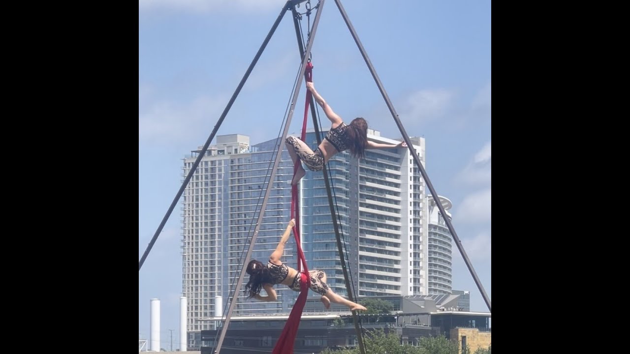 Aerial Duo Aria of Elements Aerial perform at Mack, Jack and ...