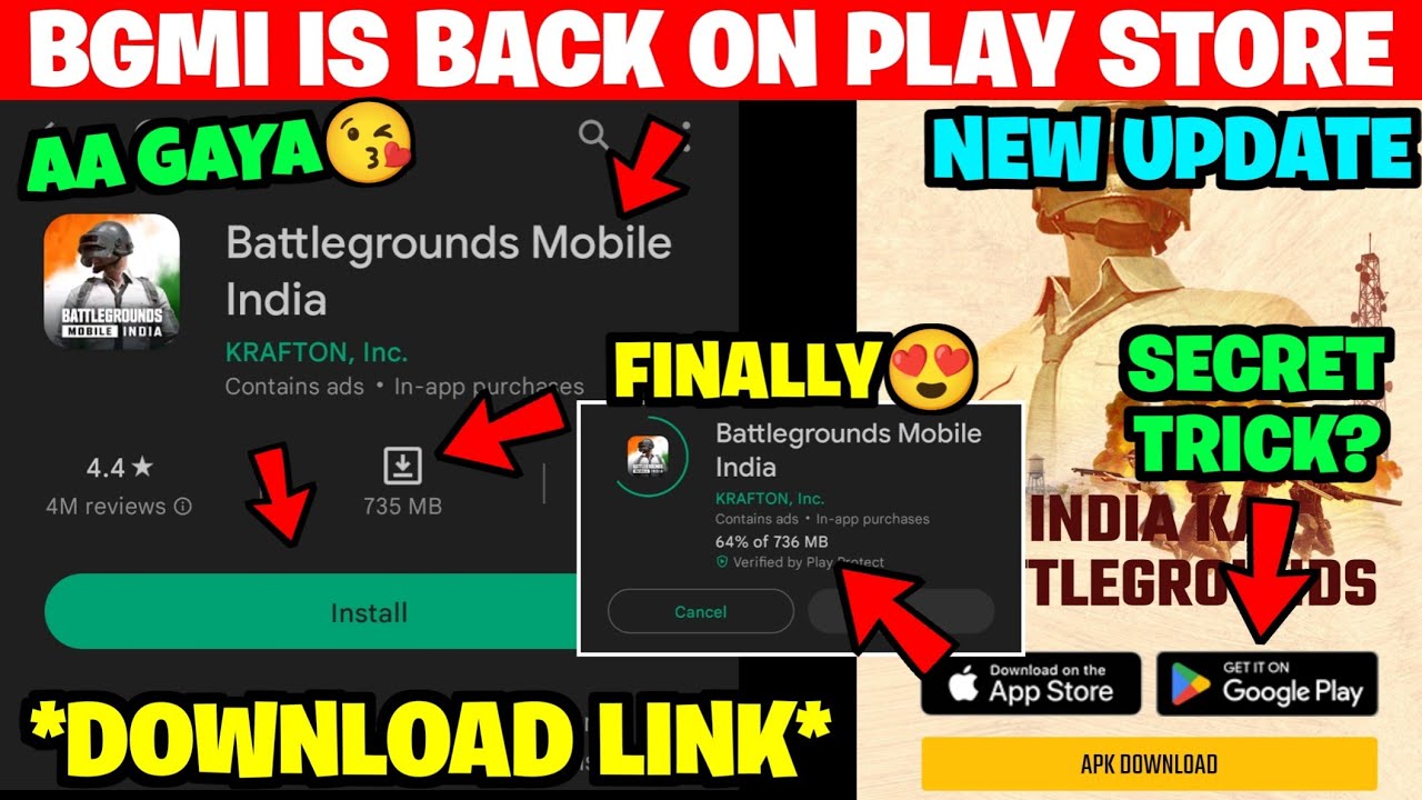 😍Finally BGMI Available On Play Store😘How To Download BGMI 2.6 Update😳 ...