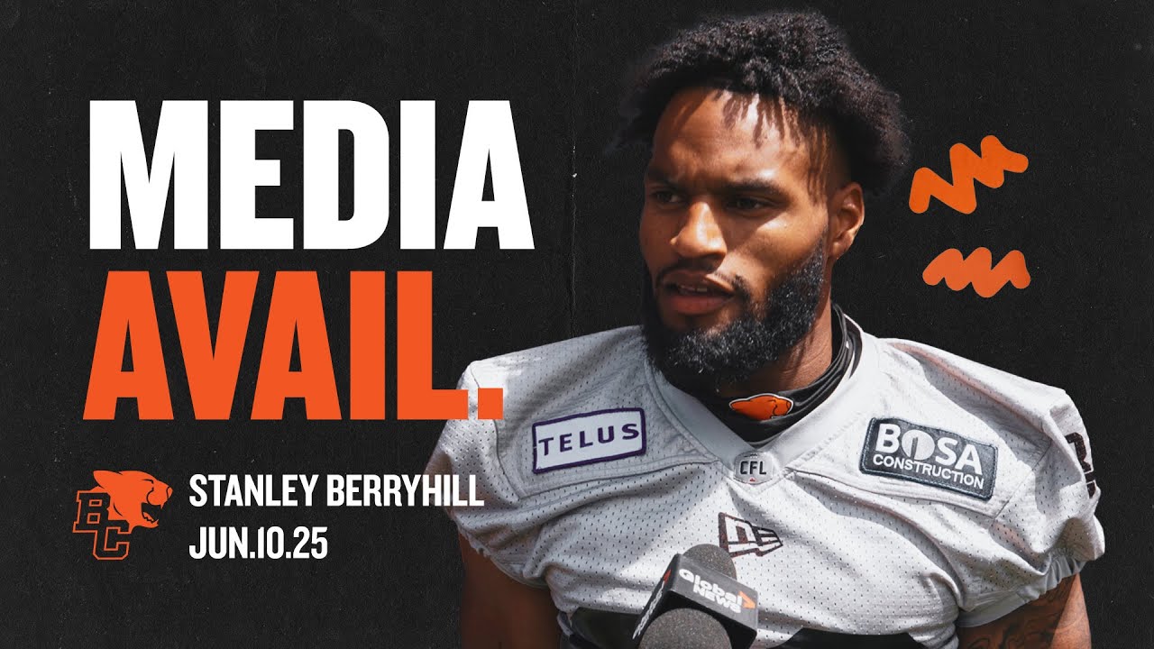 BC Lions Wide Receiver Stanley Berryhill | Post-Practice | June.10.25 ...