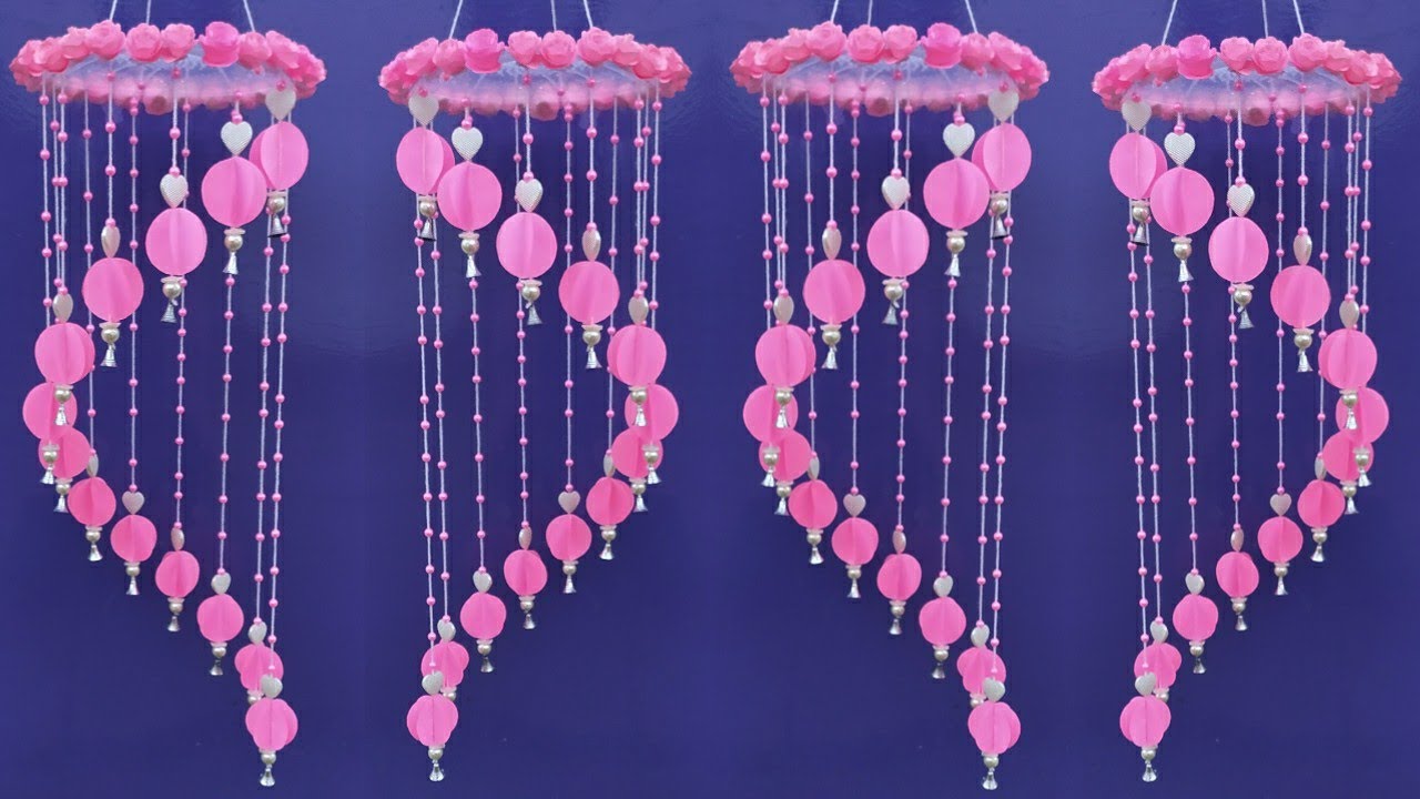 Beautiful Paper Jhumar Making/Paper Jhumar/Paper Wall Hanging Ideas ...