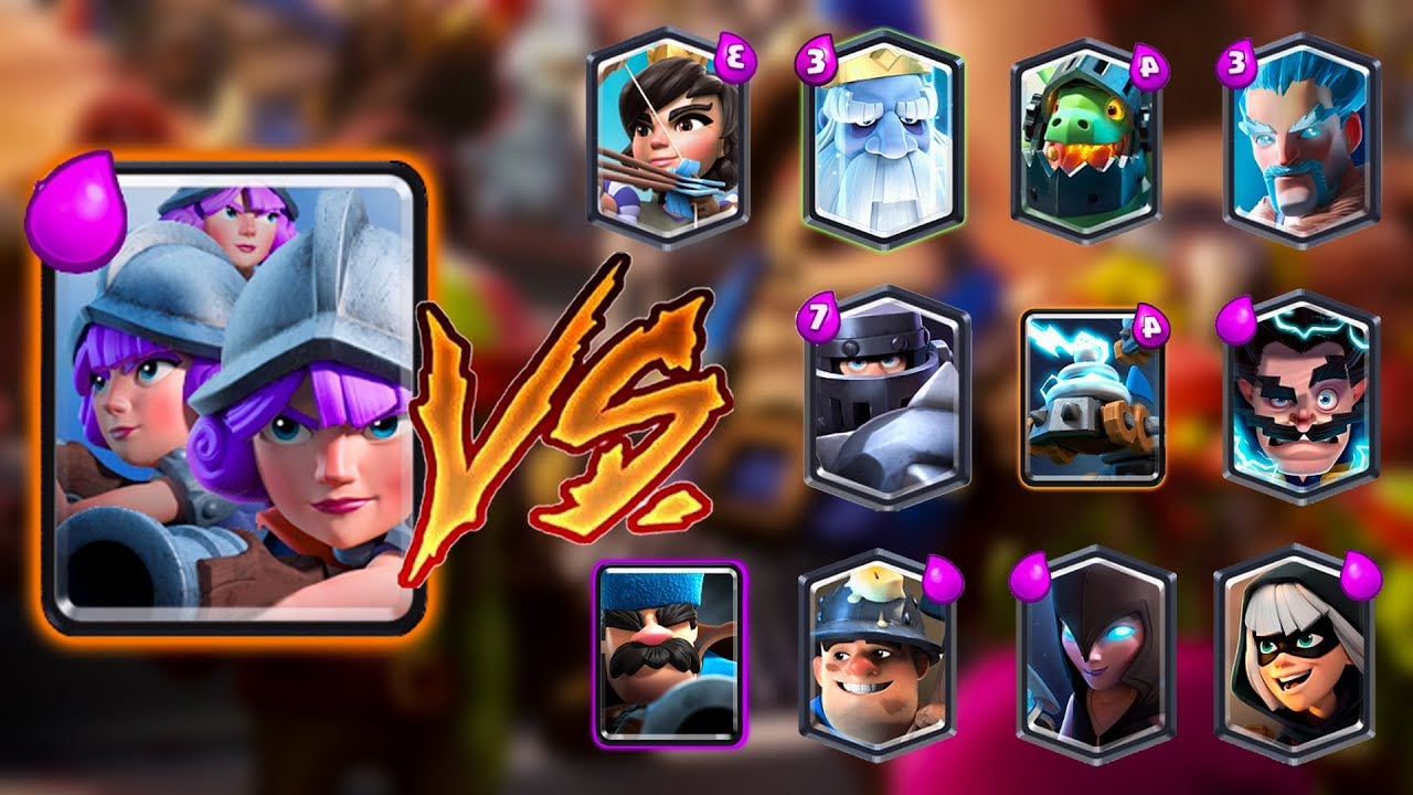 THREE MUSKETEER VS ALL CARDS IN CLASH ROYALE | THREE MUSKETEER 1 ON 1 ...