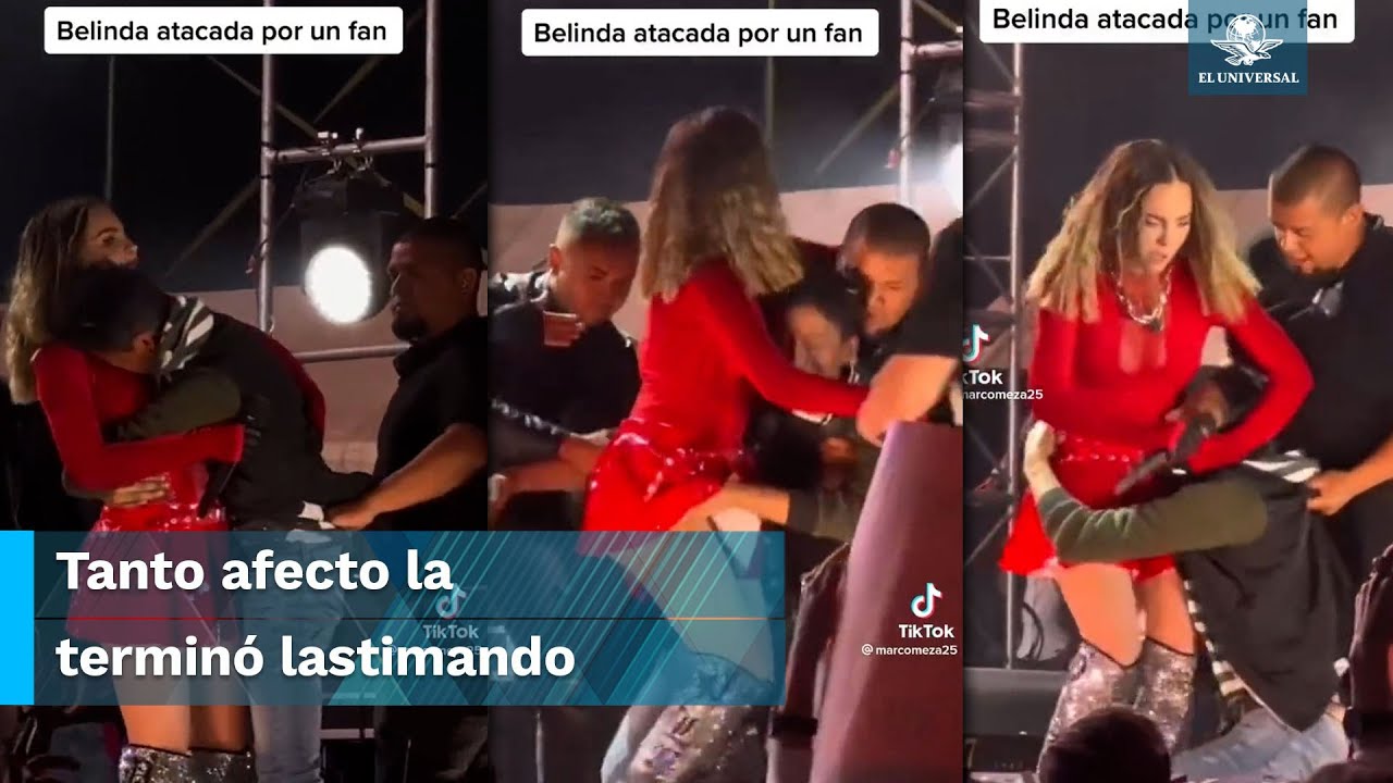 Sustote a Belinda; fan la termina lastimando en pleno concierto - YouTube