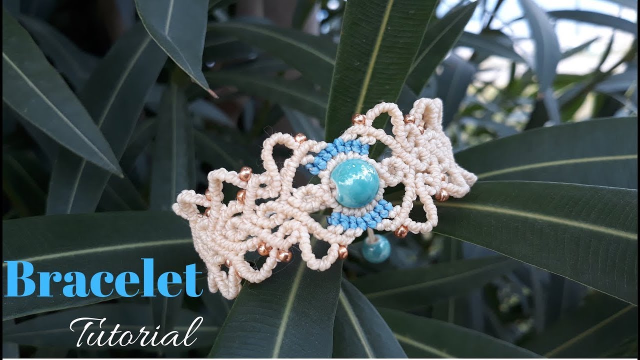 Macrame bracelet princess tutorial - Tutorial macramè bracciale principessa - YouTube