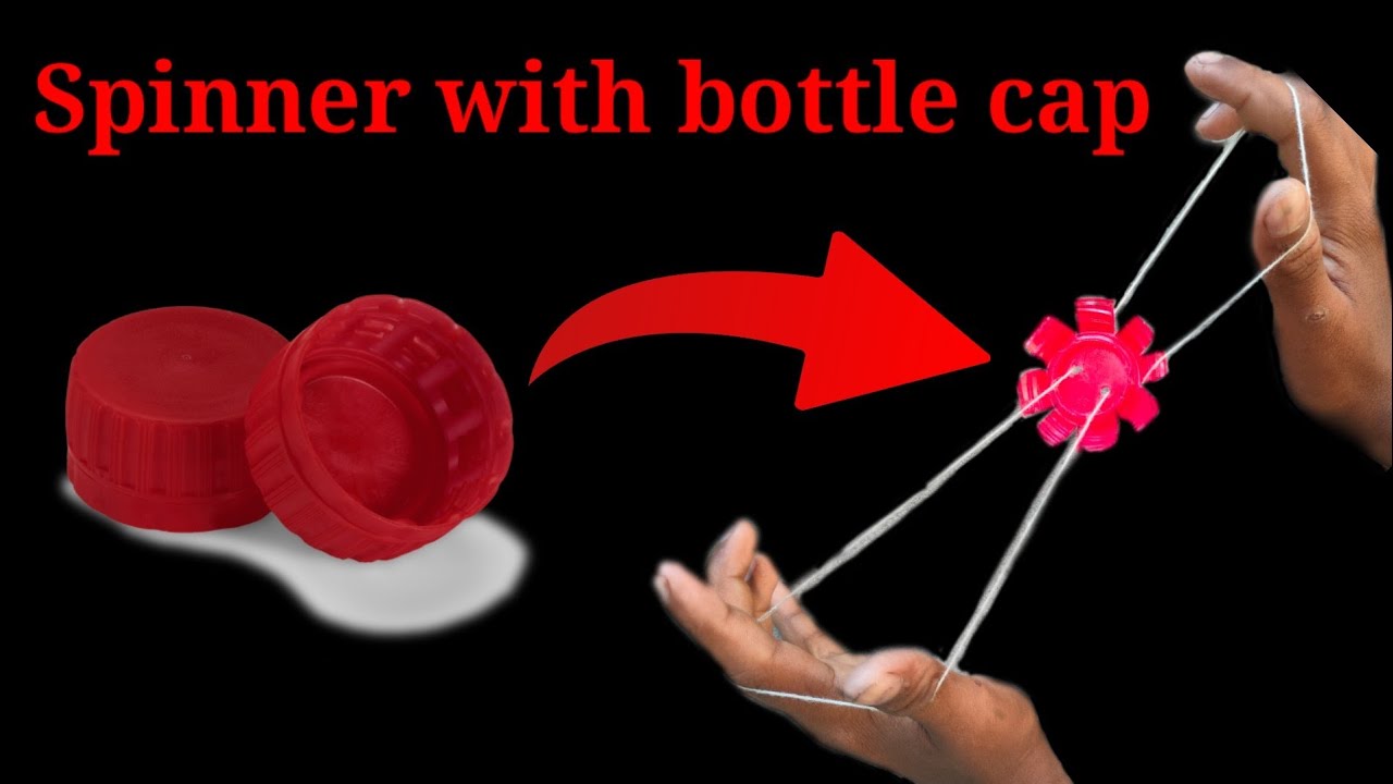 How to make hand spinner with bottle cap/ spinning toy/homemade spinner ...