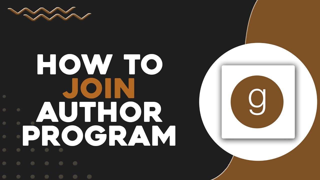 How To Join the Goodreads Author Program (Quick & Easy) - YouTube