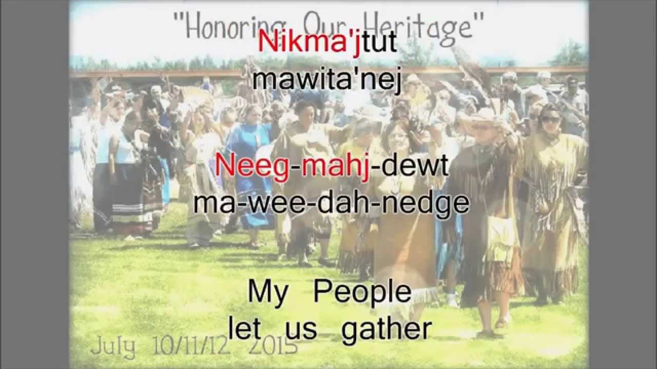 Honor Song of the Mi'kmaq (Sing-along) - YouTube