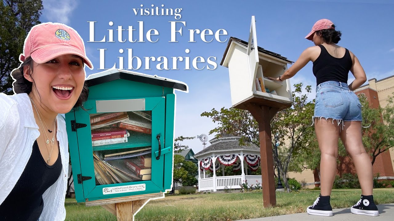 Vlog🌿 using Little Free Libraries for the first time! - YouTube