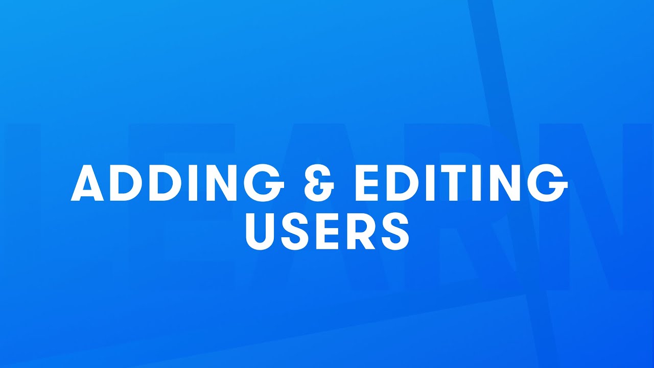 Brushfire: Adding & Editing Users - YouTube