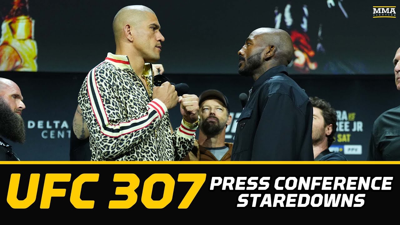 UFC 307 Press Conference Staredowns: Pereira vs. Rountree Jr. - MMA ...