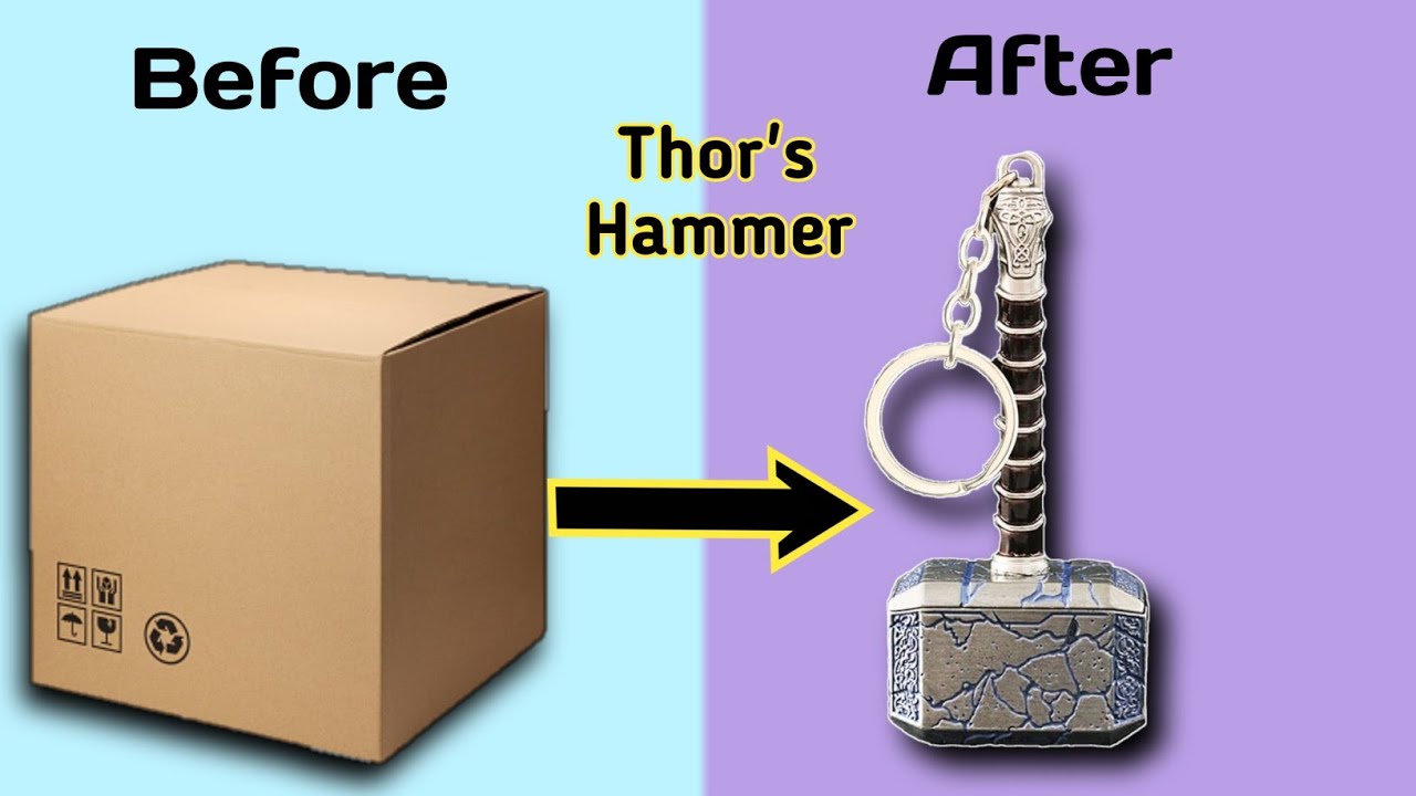 how to make mini thor's hammer | Thor's Hammer| Avengers Thor's Hammer ...