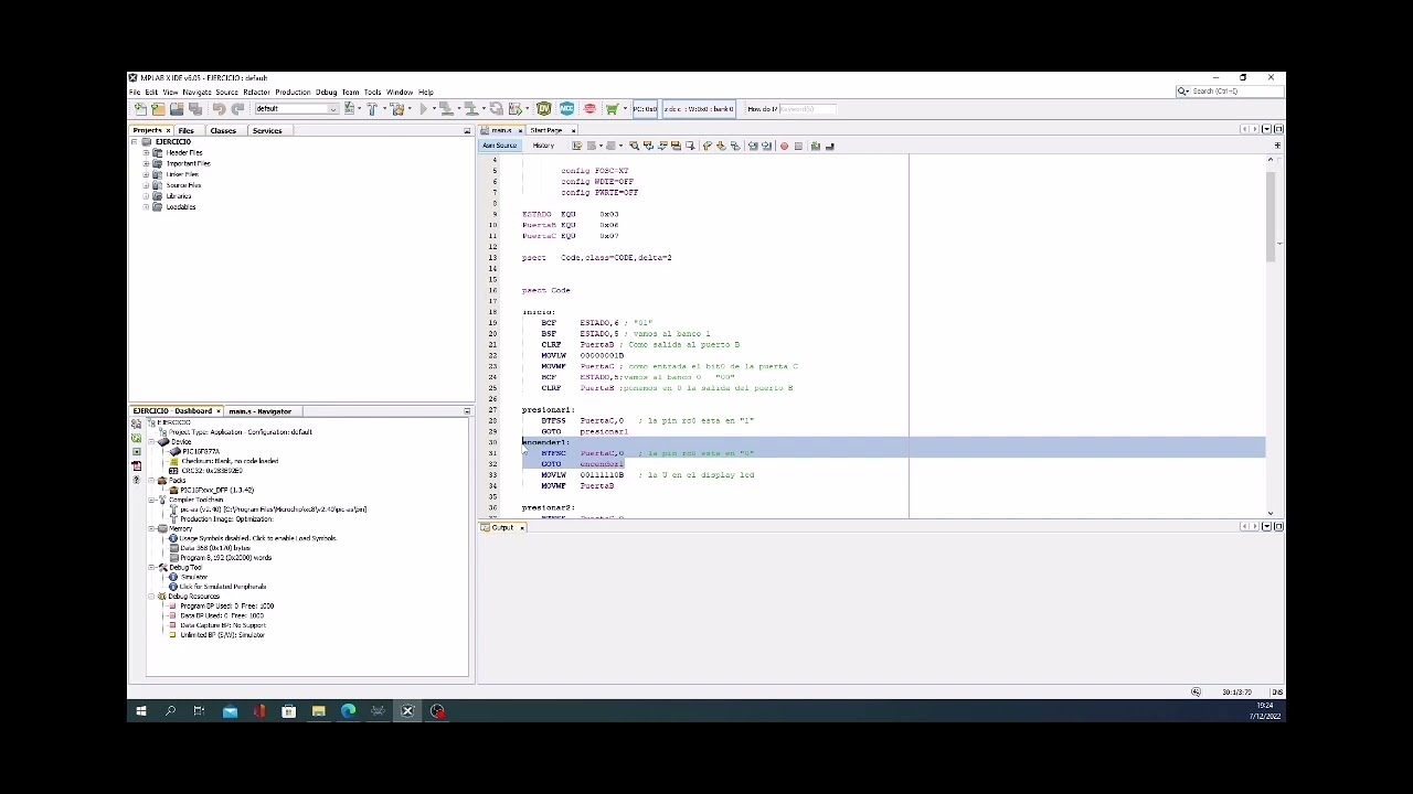 ensamblador pic / cod. U19207800 - YouTube
