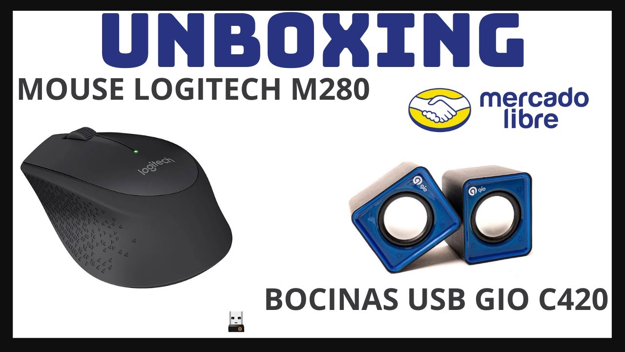 UNBOXING Mouse Logitech M280 y Bocinas USB GIO C420 en Mercado Libre ...