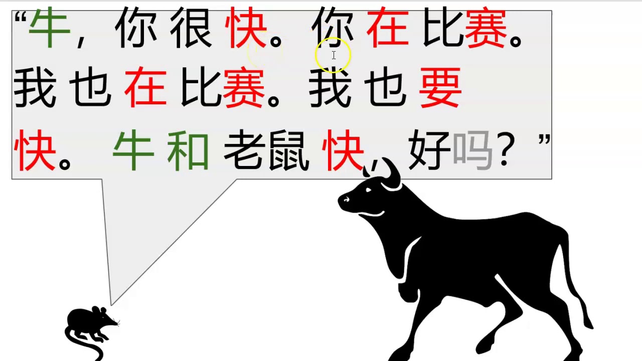 The Rat & the Ox: very beginning Chinese reading - YouTube
