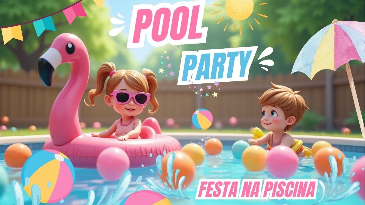 POOL PARTY da SARAH, Festa na piscina. Música infantil. #kids # ...