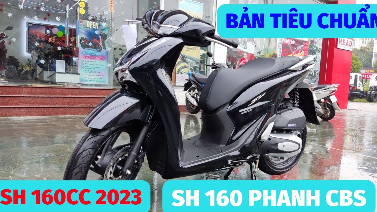 Honda Sh 160cc. Sh 160 CBS Bản tiêu chuẩn màu đen. Review chi tiết, báo ...