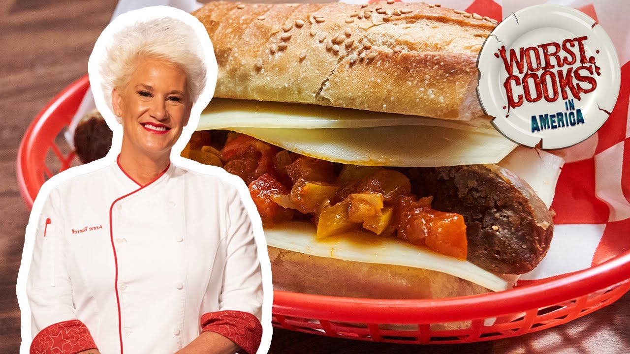 Anne Burrell's Pork and Red Wine Fennel Sausage Sandwich | Worst Cooks ...