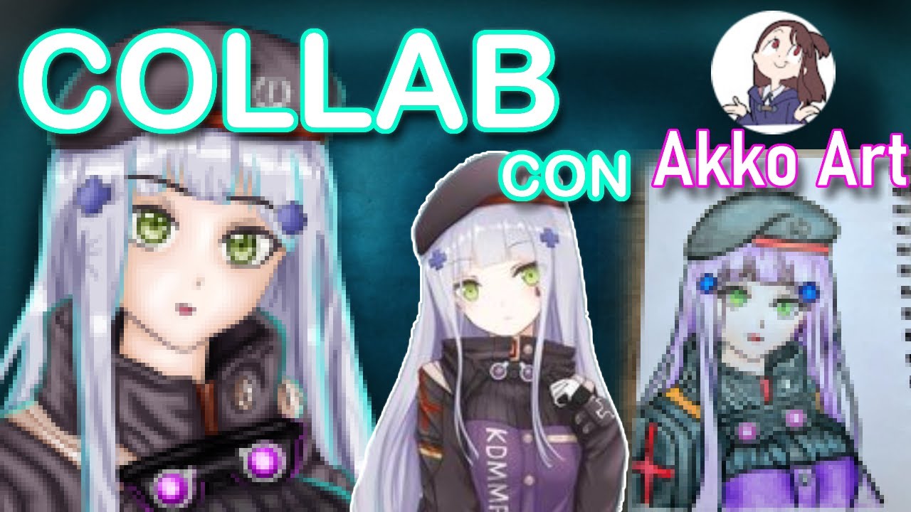 HK416 Girls Frontline Drawing (Collab) - Akko Art - YouTube