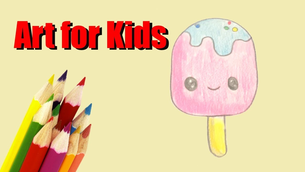 How to Draw a Cartoon Popsicle (Easy Step by Step) - YouTube