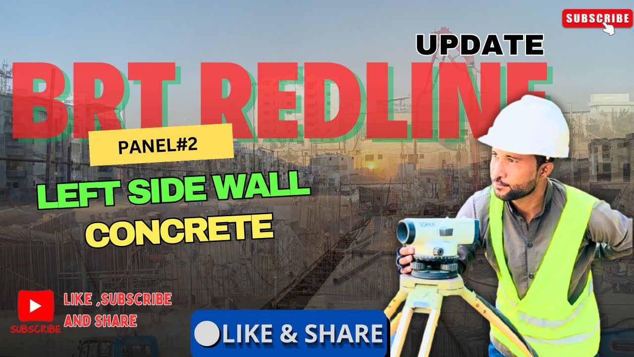 Brt redline project | panel 2 left side wall concrete - YouTube
