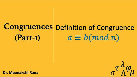 Modular Arithmetic/ Congruences - YouTube