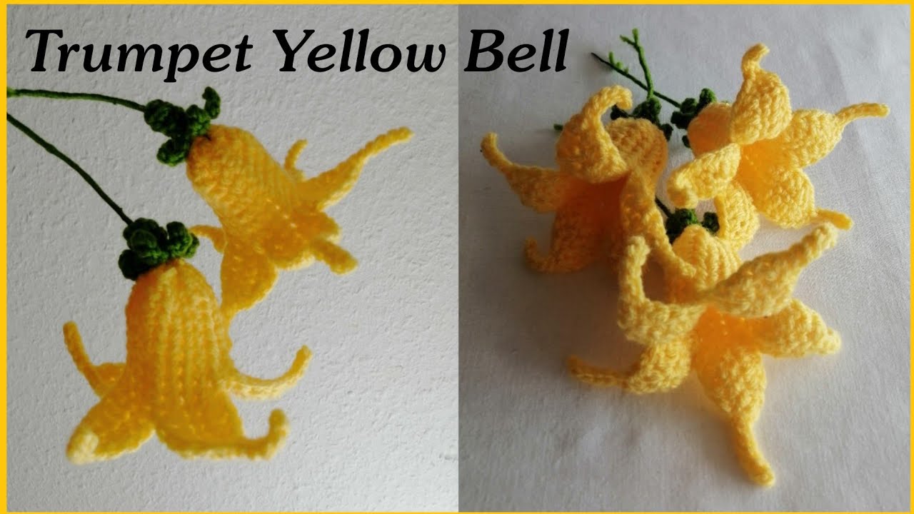 Crochet Angel Trumpet Yellow Bell 😱 - YouTube