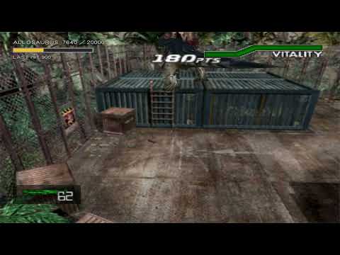 Dino Crisis 2 EXTINCTION Mode  Allosaurus 20K HP + Health Bar HUD