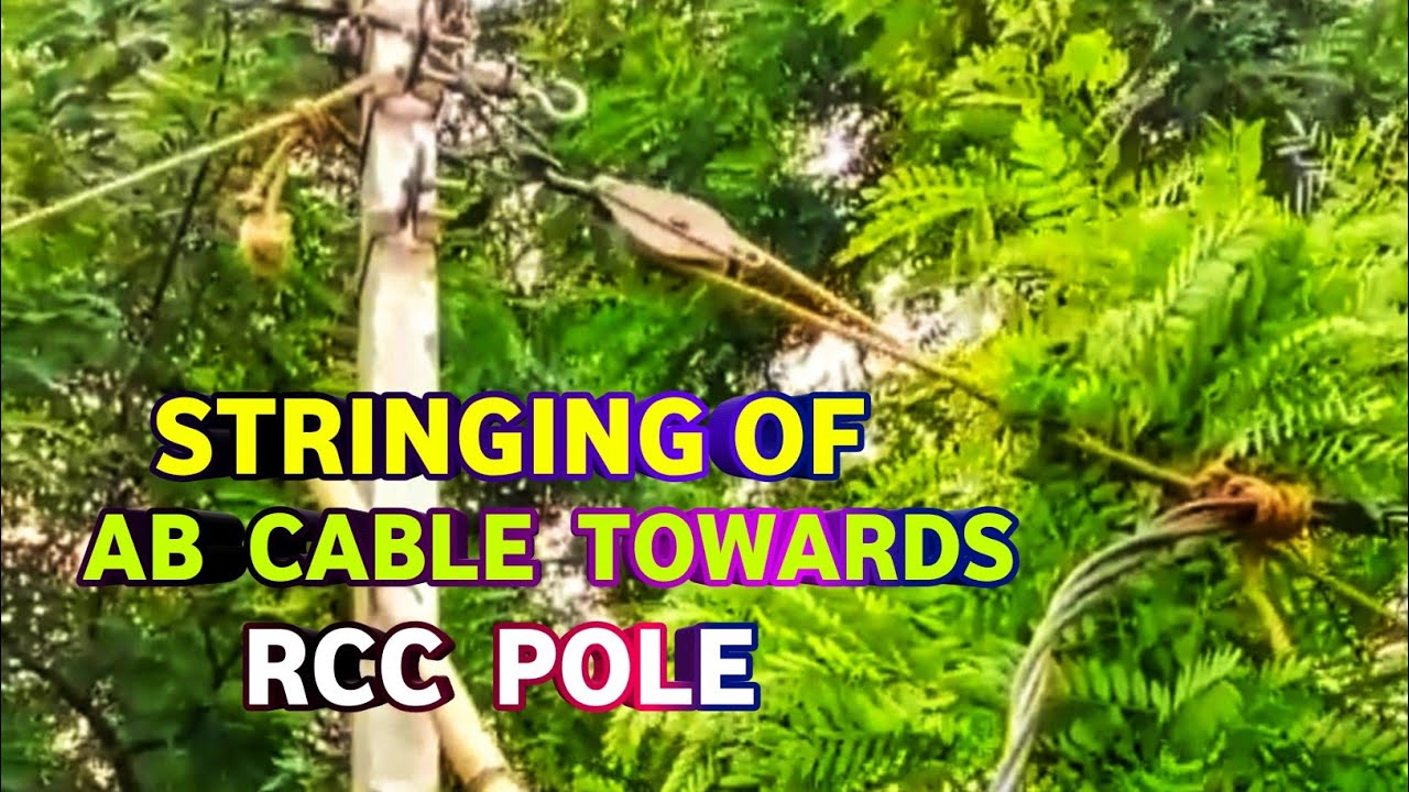 How To Stringing AB Cable Towards RCC Pole | Electrical Architecture ...
