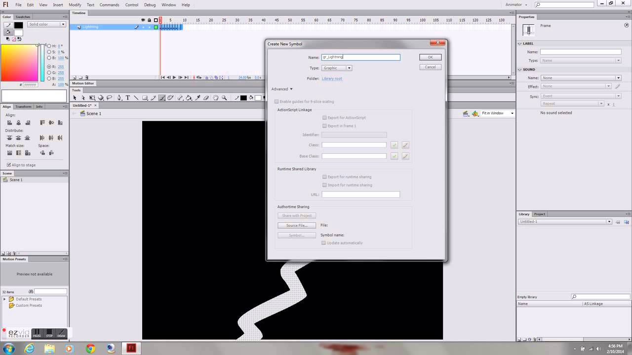 2D Animation - Lightning Bolt Demo - Adobe Flash CS6 - YouTube
