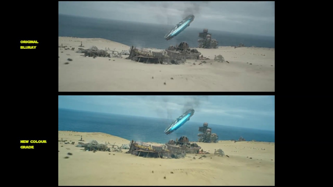 Solo film colour grading comparison - YouTube