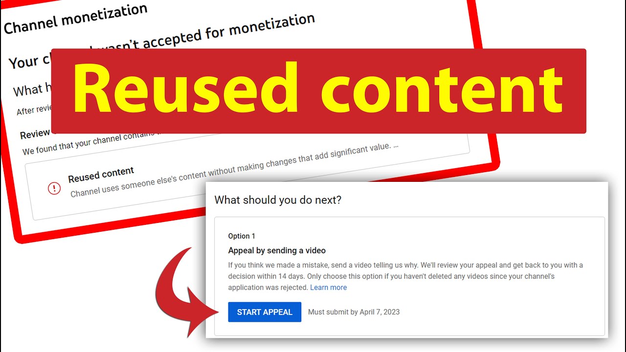 Reused content X ! តើត្រូវធ្វើបែបណាខ្លះ បើមិនចេះភាសា? Appeal a YouTube ...