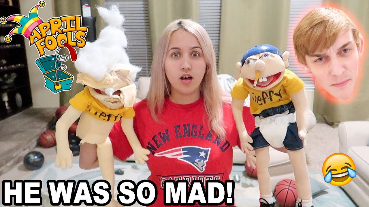 DESTROYlNG JEFFY PUPPET PRANK!! (REVENGE) (YELLlNG) - YouTube