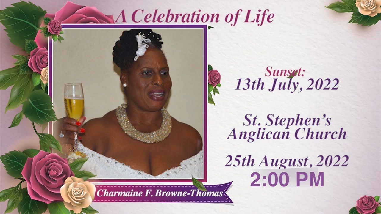 Home Going Service for the life of Charmaine F. Browne-Thomas - YouTube