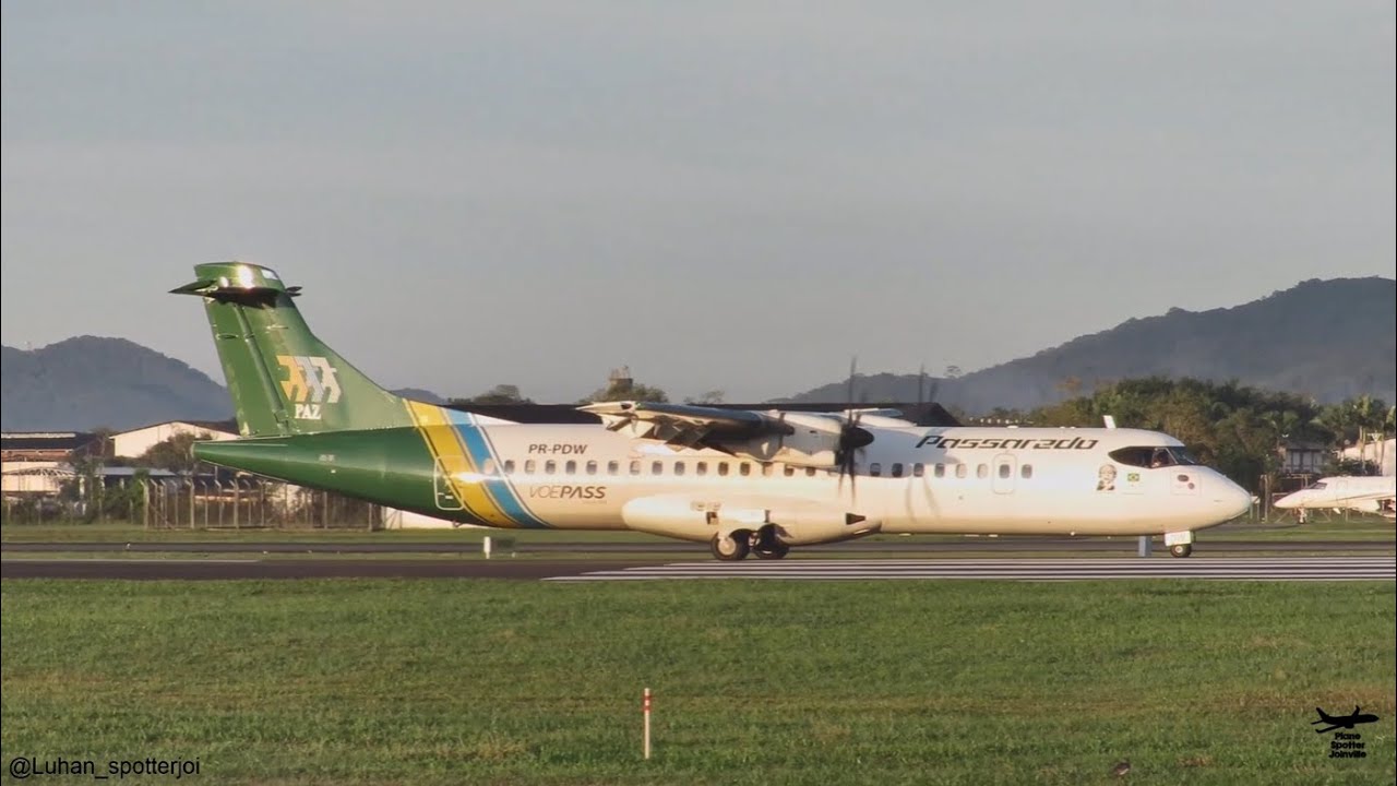 ATR 72-500 Passaredo - VoePass - (PR-PDW)-(Retro Livery)- Pouso e ...
