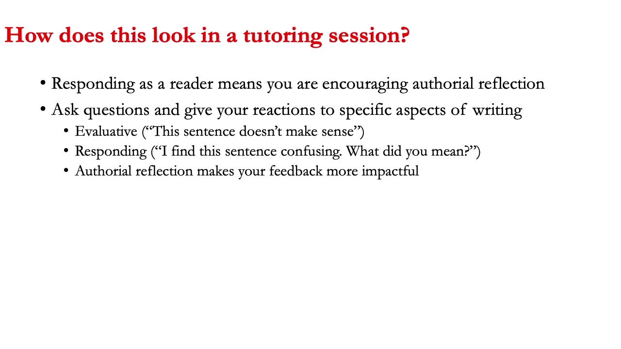 Common Good Atlanta Writing Studio Training Video #2: Responding as a ...