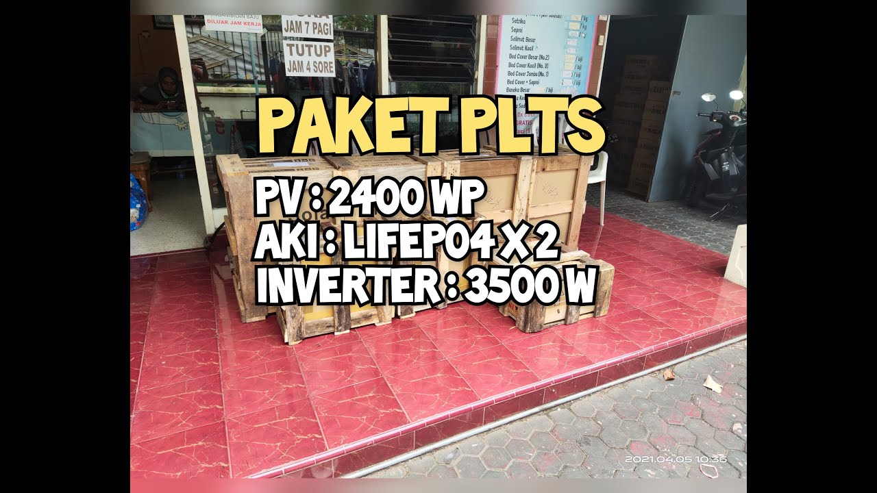Paket PLTS off grid 3500 W non PLN ATS genset - YouTube